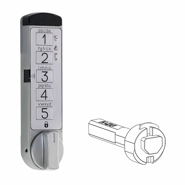 TriTeq MicroIQ Haworth 90º Chrome Electronic Lock EL-HAWORTH - 240110 ...
