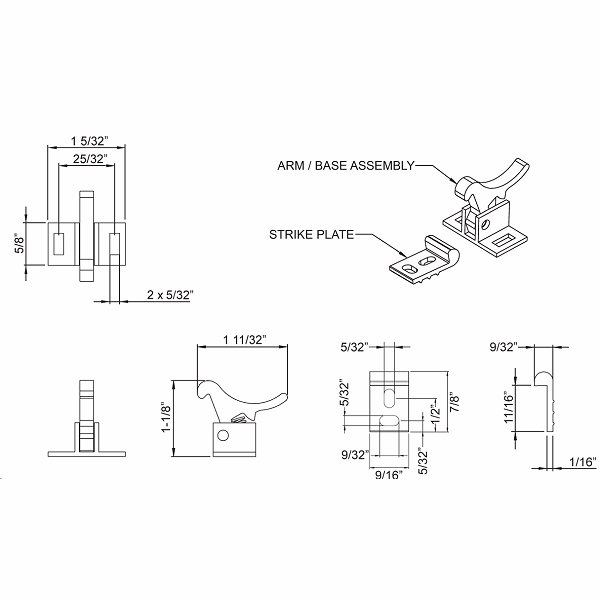 Olympus Lock Elbow Lock Catch EC-2-26D | Easykeys.com