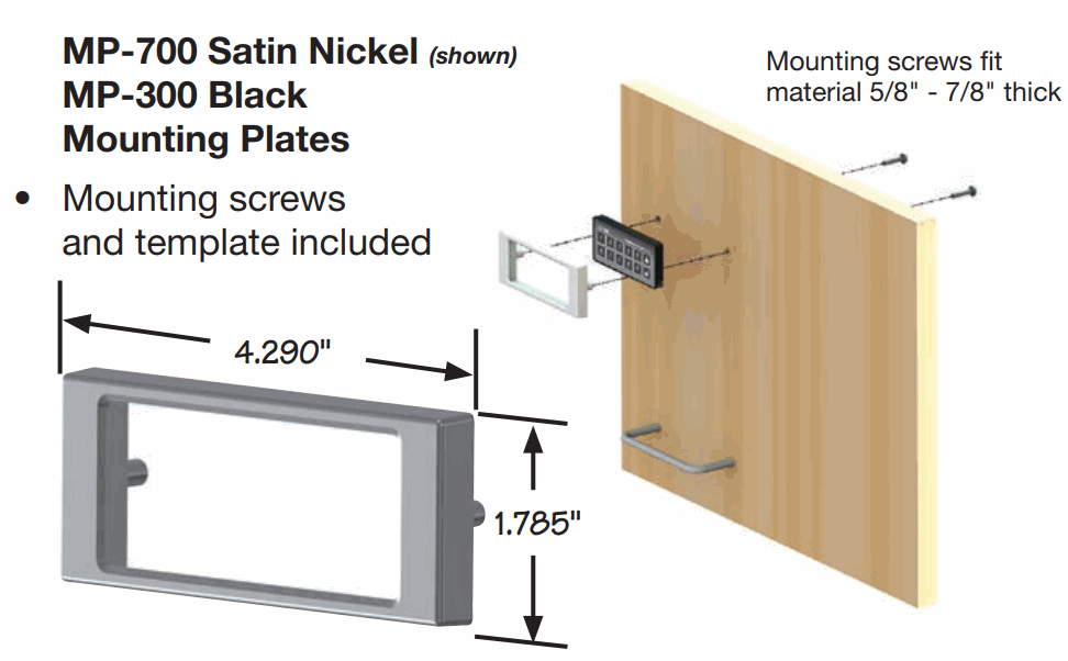 CompX Timberline Stealthlock® Electronic Lock Mounting Plate MP ...