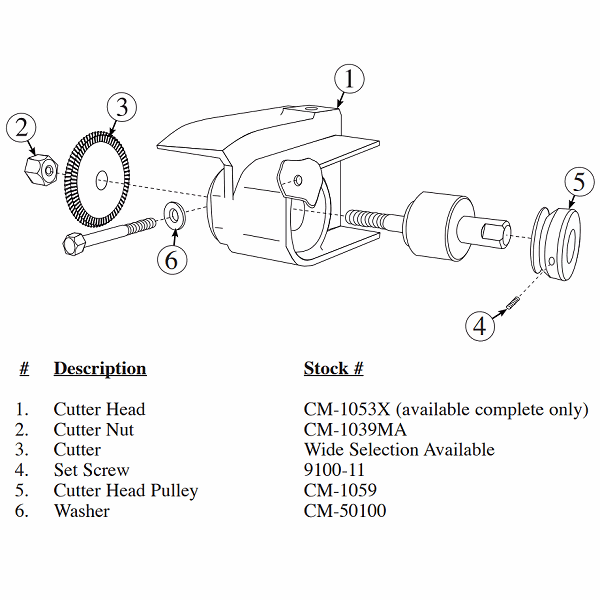 HPC Blitz™ Key Machine Cutter Head Assembly CM-1053X | Easykeys.com