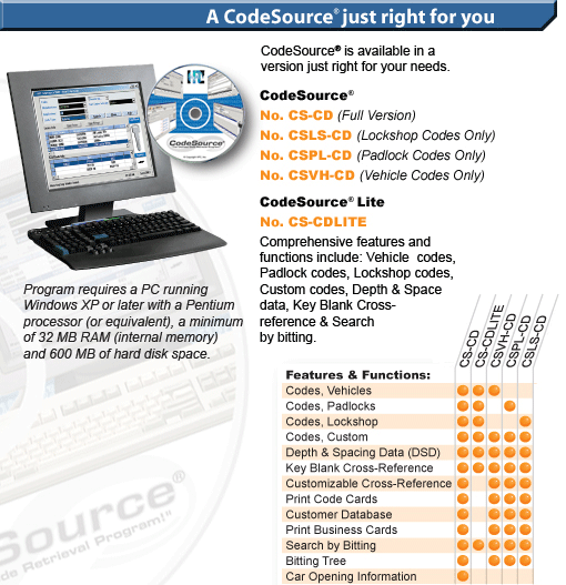 HPC CodeSource Lock Code Software (Full Version) CS-CD | Easykeys.com